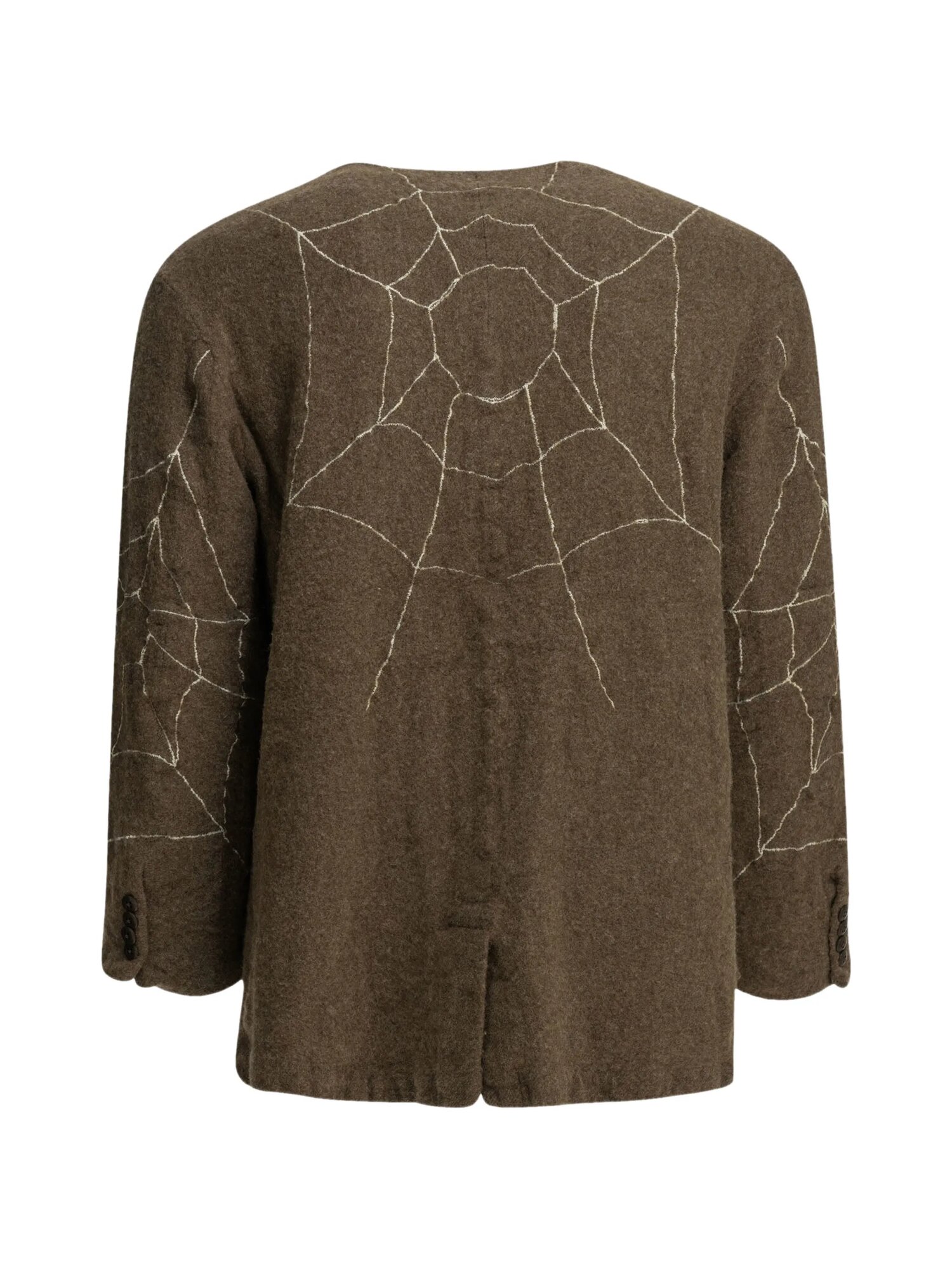 Куртка KAPITAL Embroidered collarless jacket, размер 3, brown — фото 1