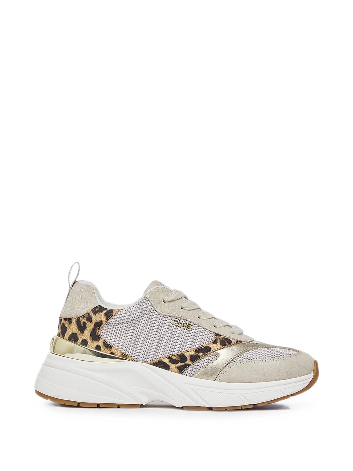 Кроссовки Leopard-print panelled sneakers