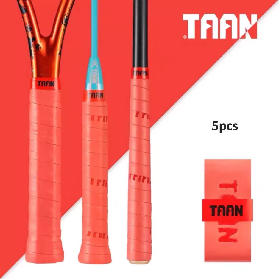 Грипсы для теннисной ракетки Taan, Red, 5 шт