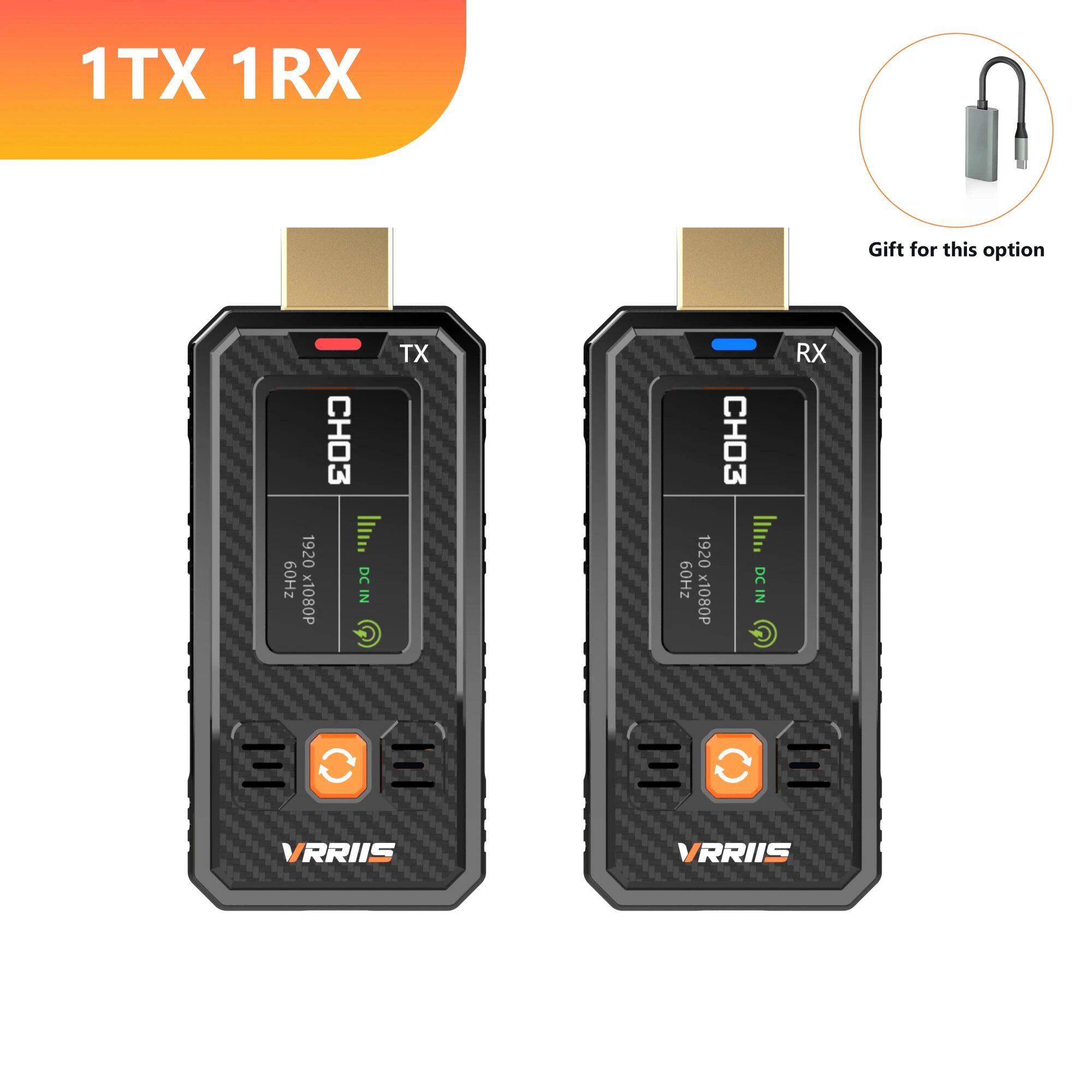 Беспроводной HDMI передатчик-приемник VRRIIIS CH03 1TX 1RX