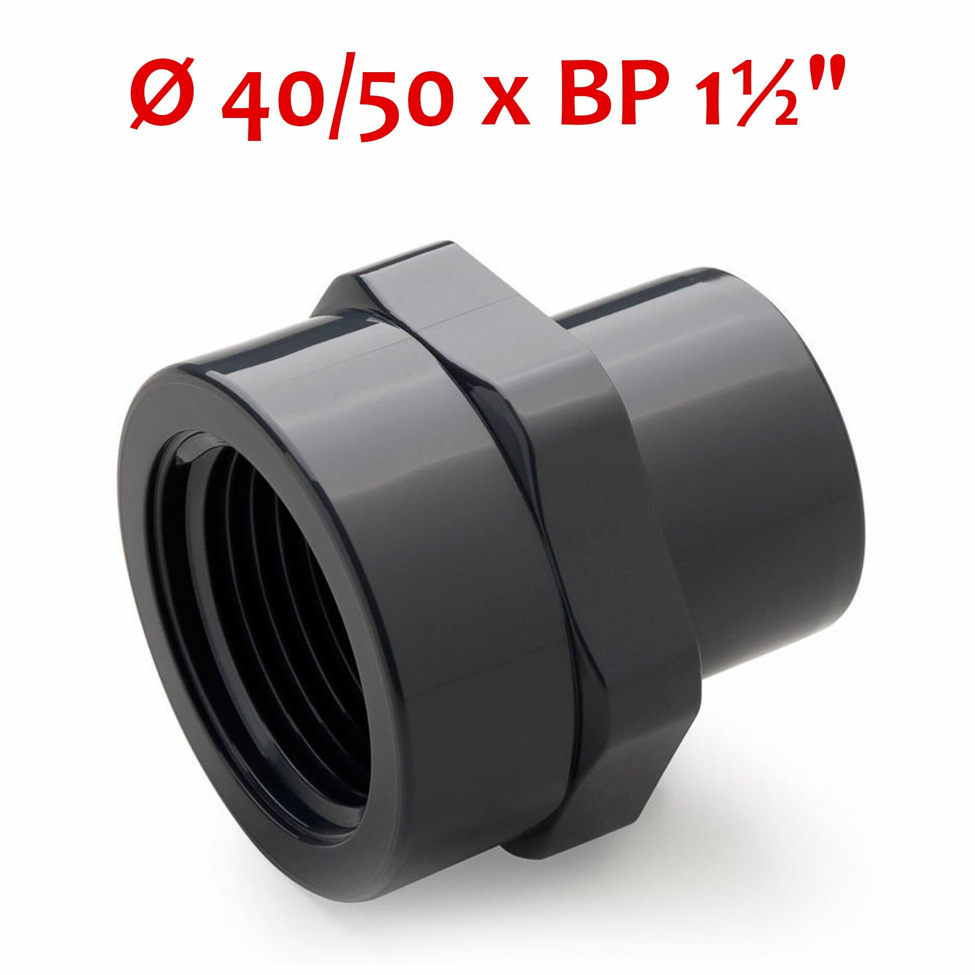 ERA муфта переходная клеевая, ПВХ, d40/50мм х ВР 1 1/2"