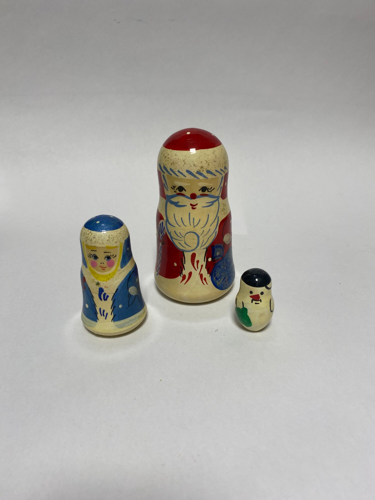 Матрешка "Дед Мороз", Нижний Новгород, деревянная, ручная роспись.