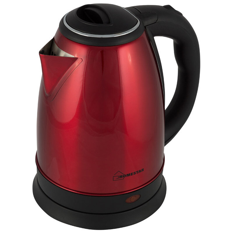 Homestar HS-1010 чайник электрический дисковый, 1.8л, 1500Вт, нержавеющая сталь, красный