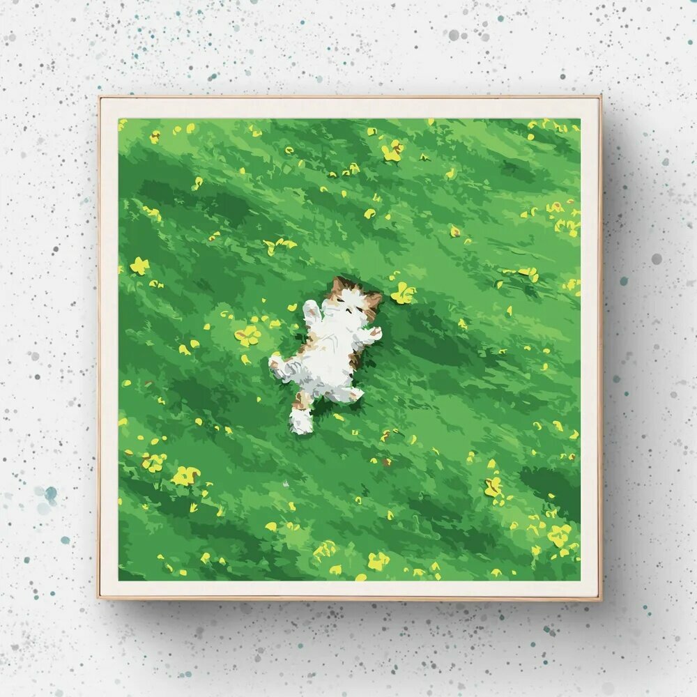 Картина по номерам, 20x20 CM, животные, пейзаж, подарок