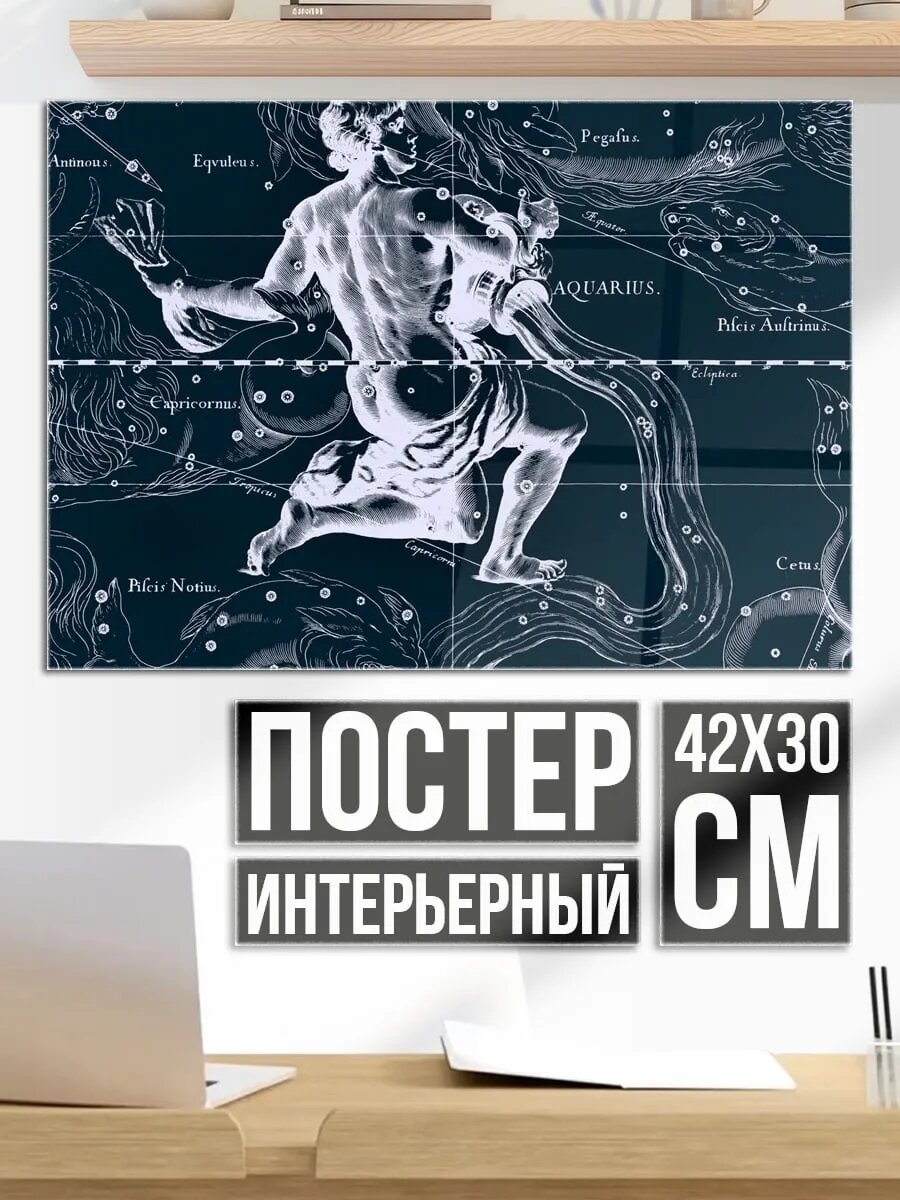 Плакат постер Водолей созвездие