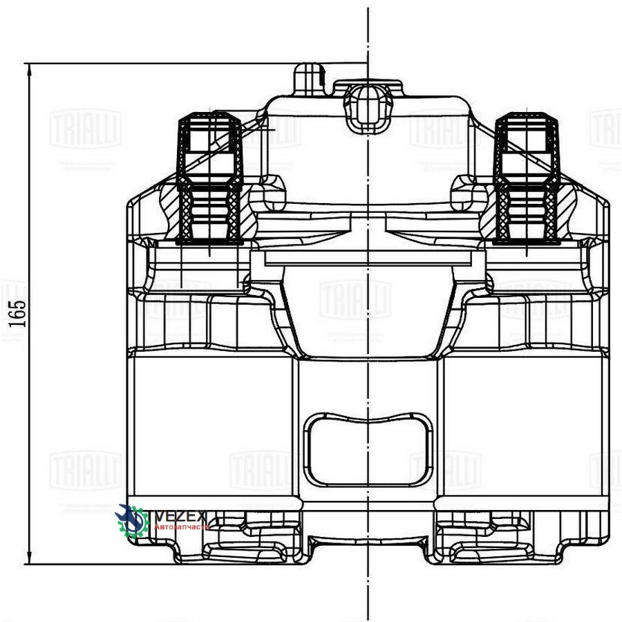 TRIALLI CF 200101 Суппорт торм. для а/м Opel Vectra C (02-) перед. лев. d=57мм (для диска 28мм) (CF 200101)