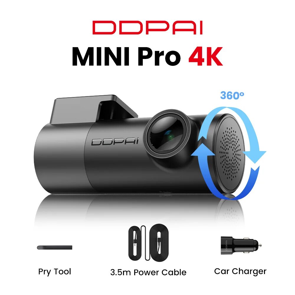 Новый видеорегистратор DDPAI MINIPro 4K для автомобиля с WDR, MINI Pro 4K, NO SD Card
