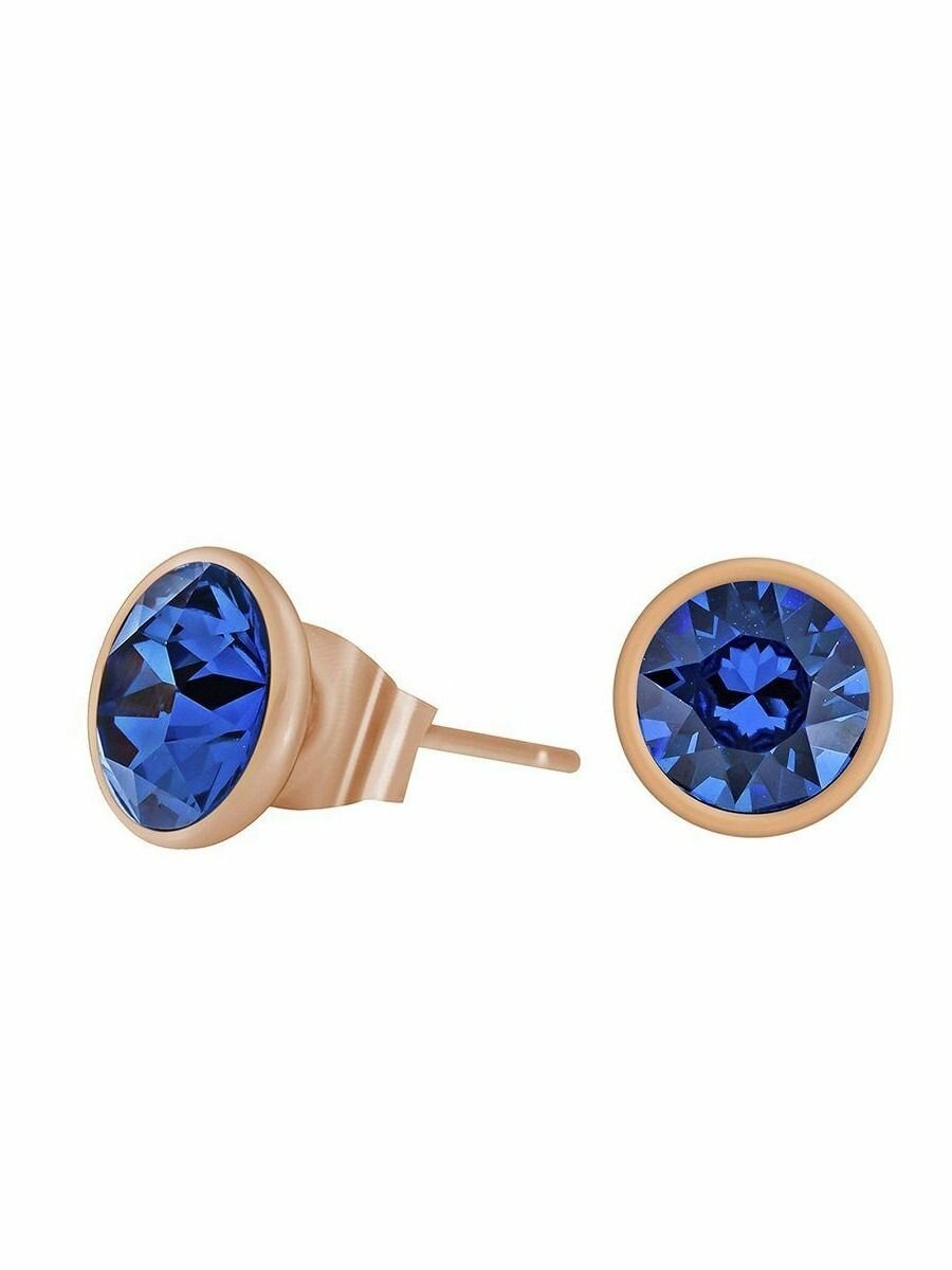 Серьги пусеты, кристаллы Swarovski, хрусталь, кристалл