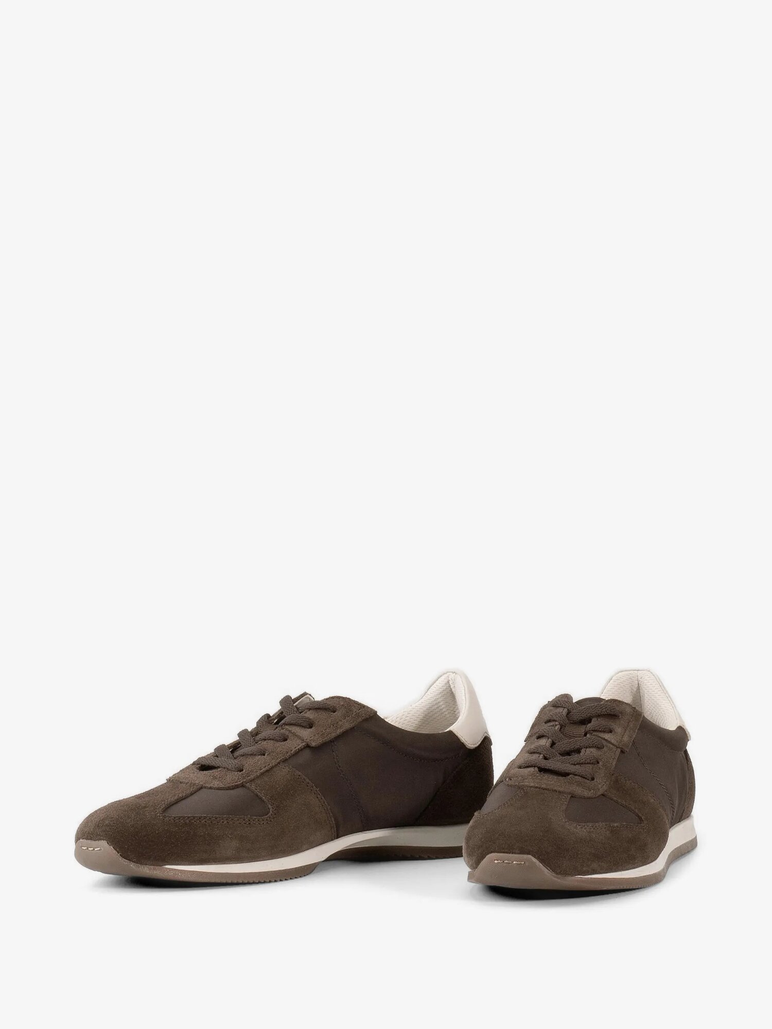 Кроссовки VAGABOND Suede-panelled sneakers, размер 40 EU, коричневый/серый/оранжевый — фото 1