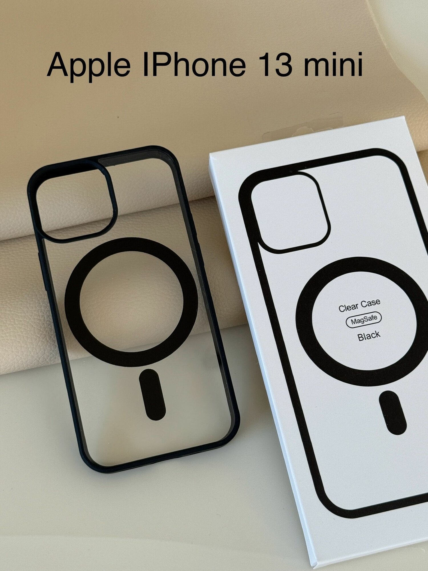 Чехол для Apple iPhone 13 mini, MagSafe, с поддержкой беспроводной зарядки, черный