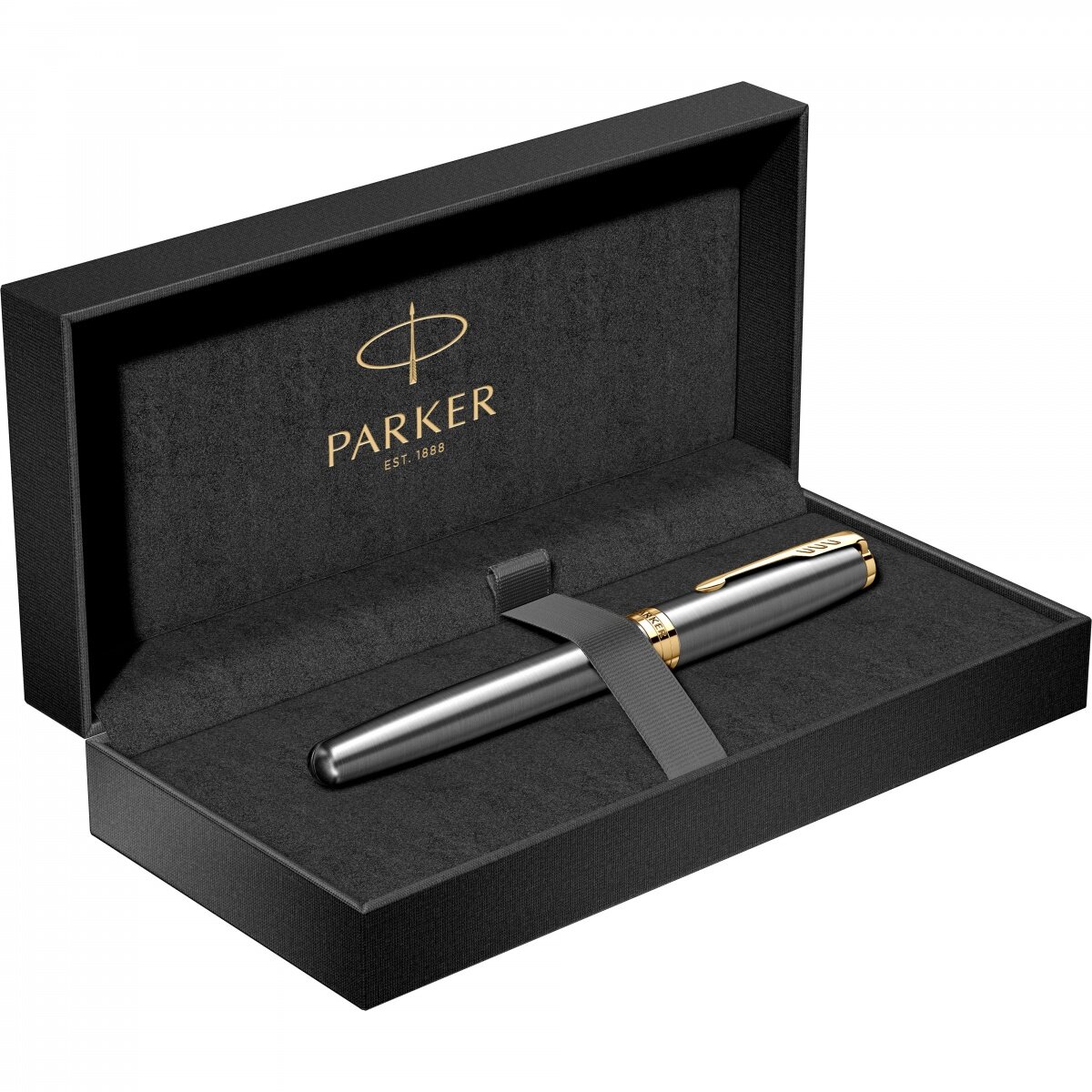 Ручка-роллер Parker "Sonnet Grey GT" черная, 0,5мм, кнопочн, подарочная упаковка