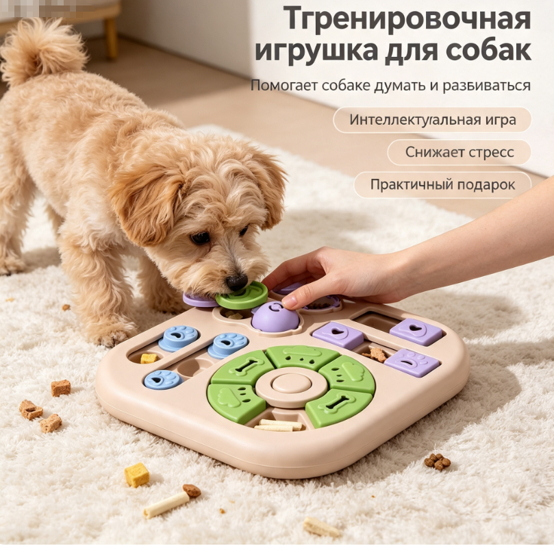Игрушка для поиска лакомств для кошек и собак, пазл-кормушка, замедляет поедание корма, помогает от одиночества