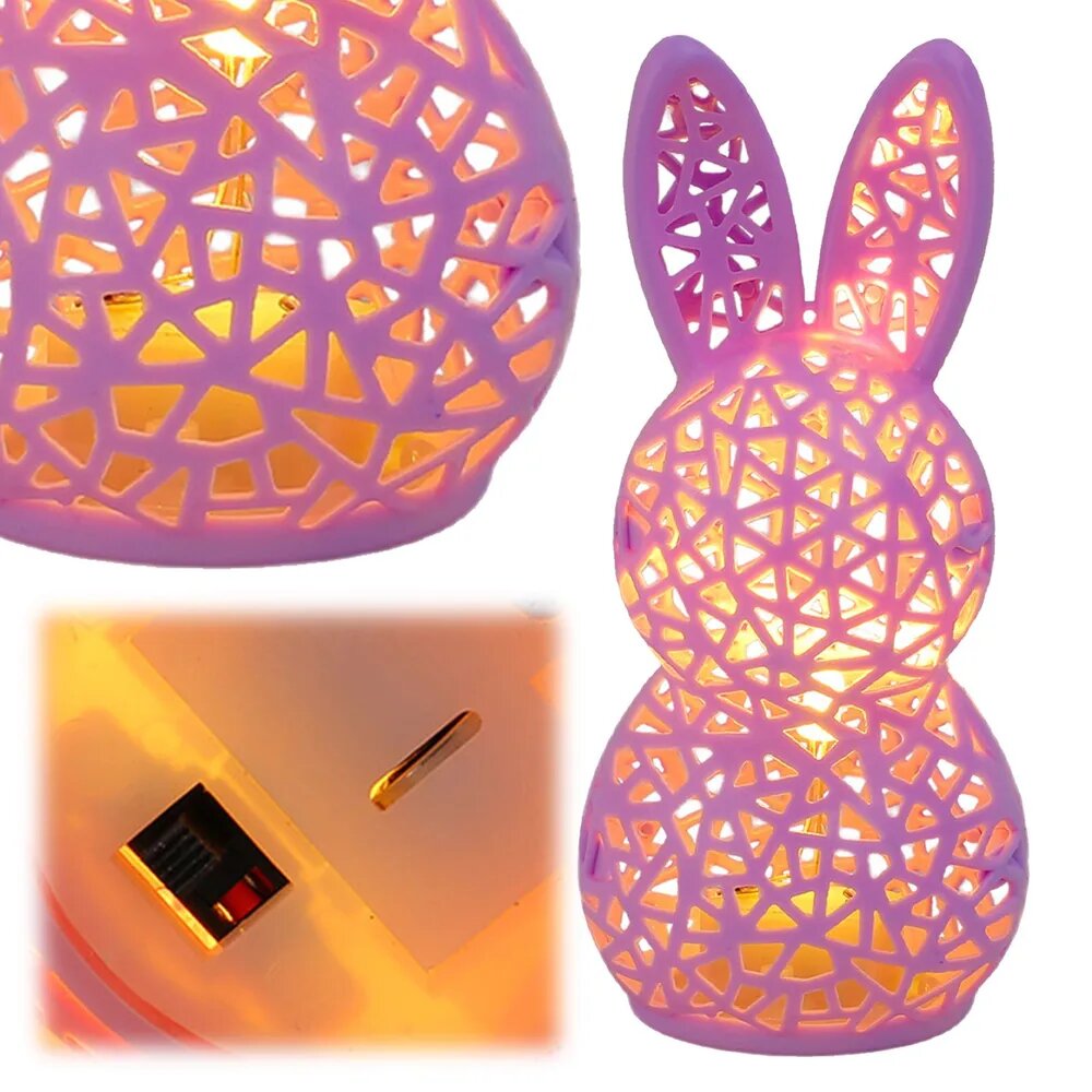 Пасхальный 3D-светильник-кролик с LED-подсветкой