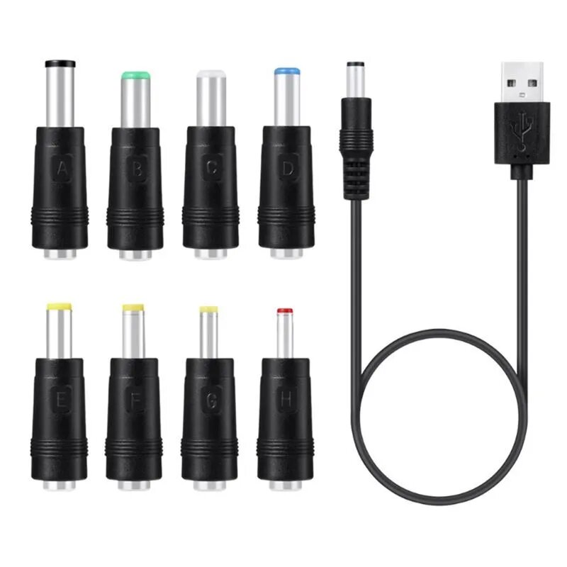 8 Дюймов 1 5 В USB к DC 5,5X2,1 мм 3,5 мм 5,5X2,5 мм 6,3 мм Штекерный Зарядный Шнур