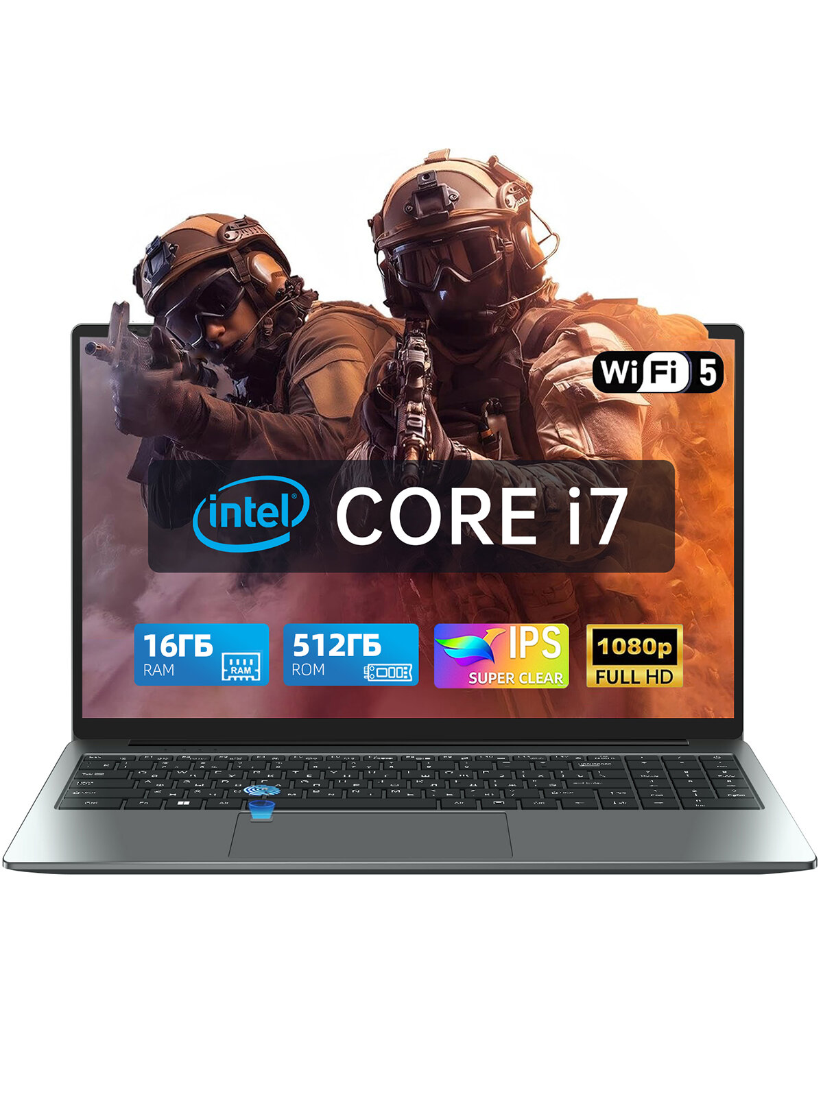 Игровой ноутбук 16", Intel core i7 8750H, RAM 16GB, SSD 512GB