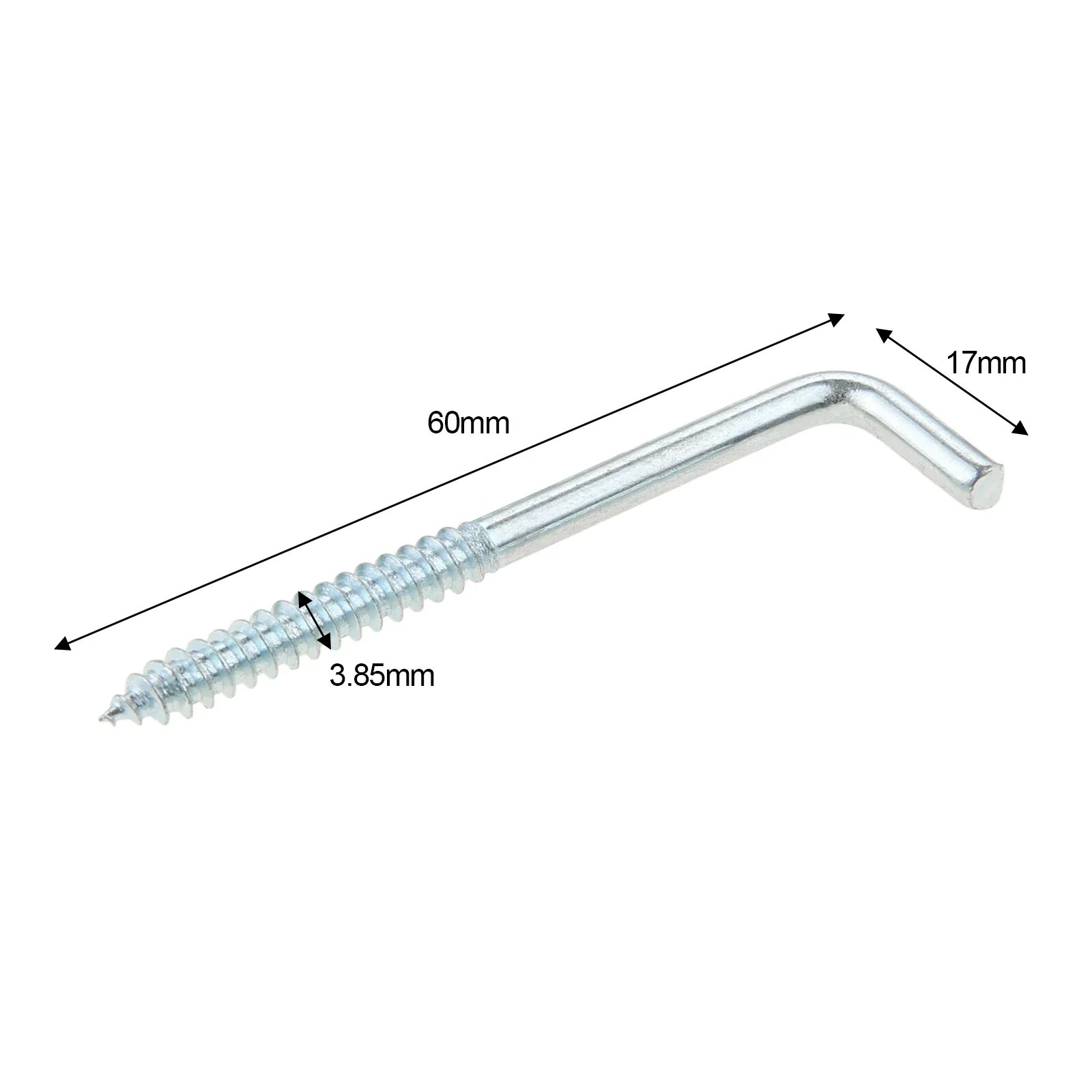 Крючок L-образный металлический 60mm, 10шт