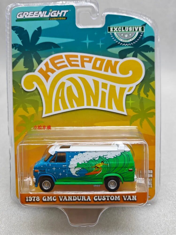 Машинка GREENLIGHT 1:64 1978 GMC Vandura CUSTOM VAN Collection diecast alloy car model decoration gift