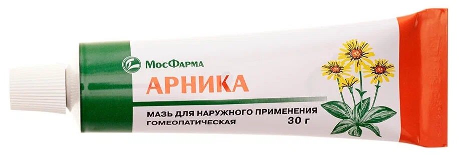 Арника мазь гомеопатическая туба 30 г, при ушибах у взрослых — фото 1