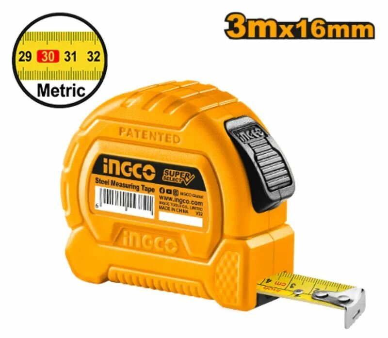Рулетка 3х16 мм INGCO HSMT27316-1