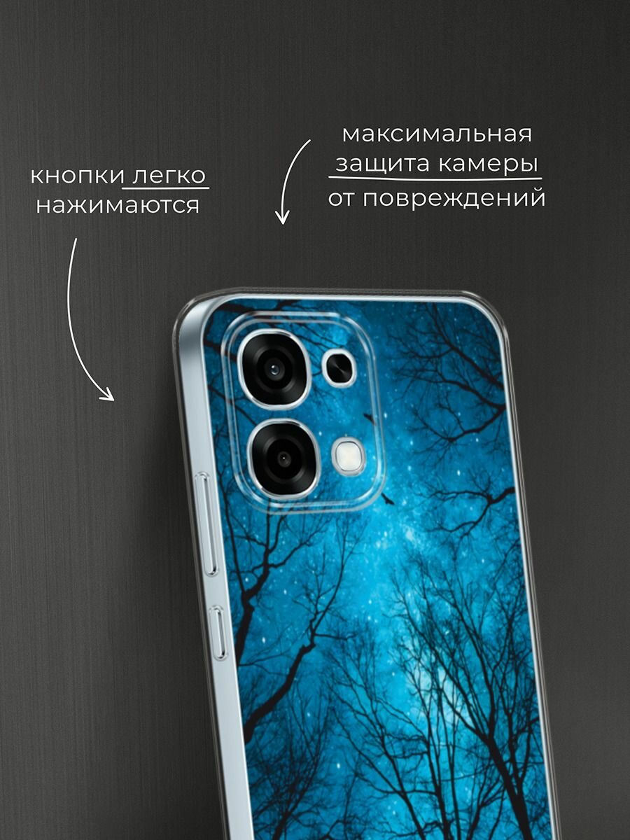 Силиконовый чехол на Oppo A6 Pro / Оппо A6 Про с принтом сказочный лес — фото 1