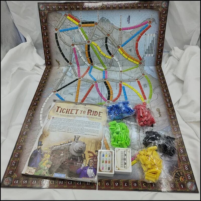 Настольная игра Ticket to Ride для компании. Для взрослых, от 2 до 10 игроков. Китай. — фото 1