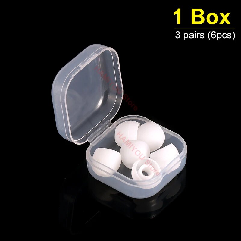 Силиконовые ушные вкладыши 6 пар, White, Size S (10mm)