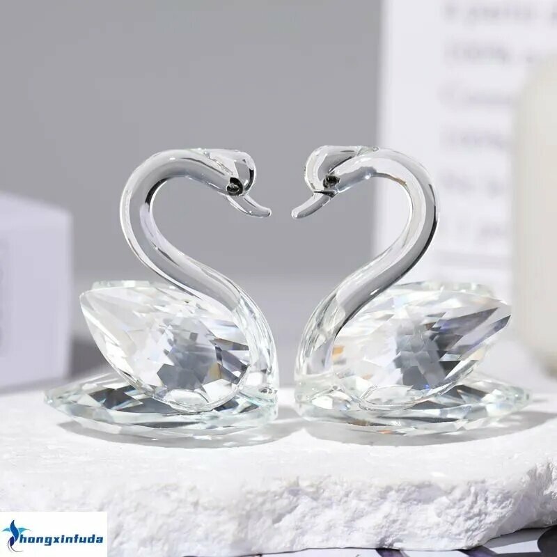 Пара хрустальных лебедей - 5*6см