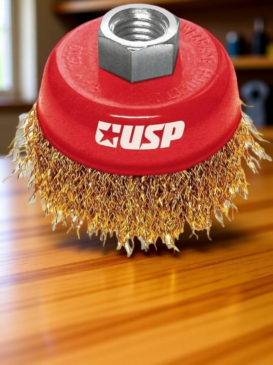 Корщетка-чашка 65 мм, волнистая, с наклоном, гайка М14