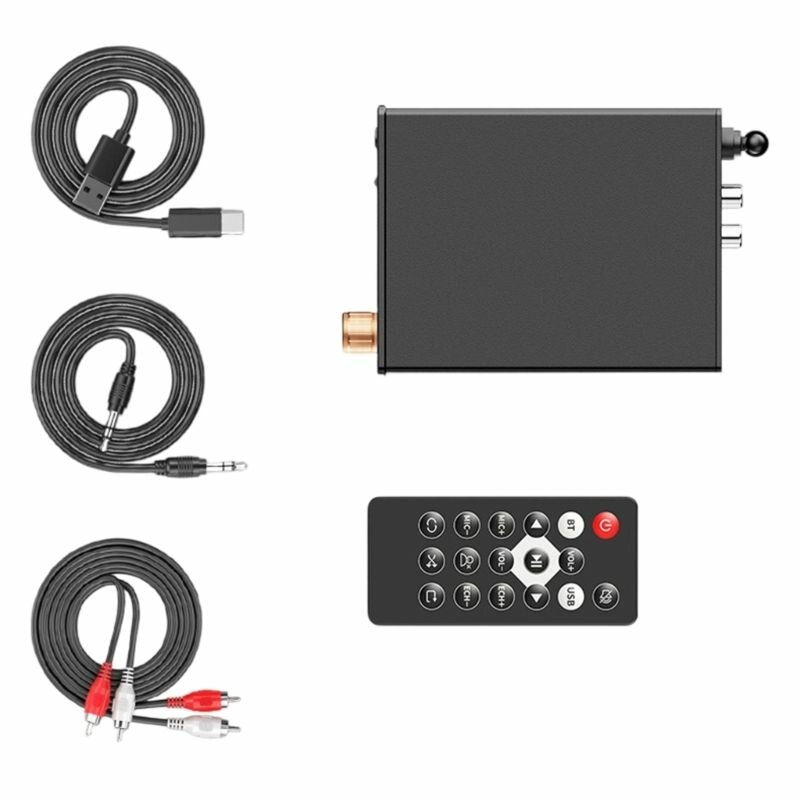 Адаптер приемника Bluetooth 6.0 с выходом AUX/RCA-черный