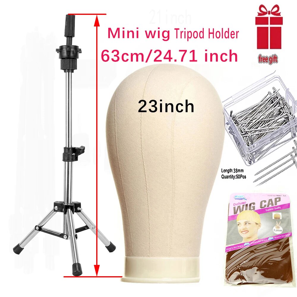 Подставка для парика 23" с триподом, цвет 23beige