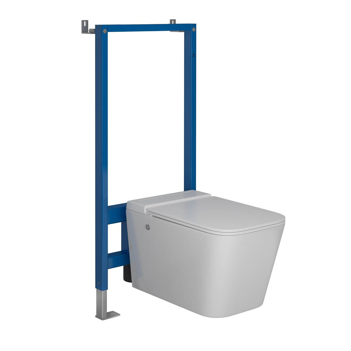 Унитаз подвесной с инсталляцией Grossman 901.5501.01.000 белый, безободковый, с крышкой микролифт