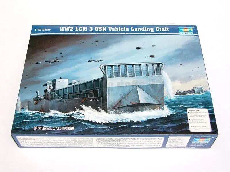 Trumpeter 1/72 07213 WW2 LCM 3 USN Транспортный десантный катер Танки