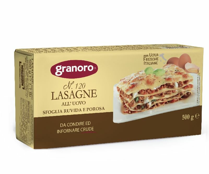 Макароны GRANORO с добавлением яйца All'Uovo Gli Speciali da Forno №120 "Лазанья" 500г