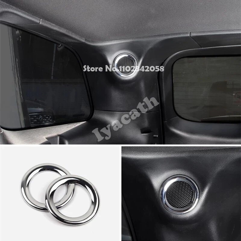 Хромированные кольца для динамиков Jeep Grand Cherokee WK2 2014-2020, Color: rear sound ring