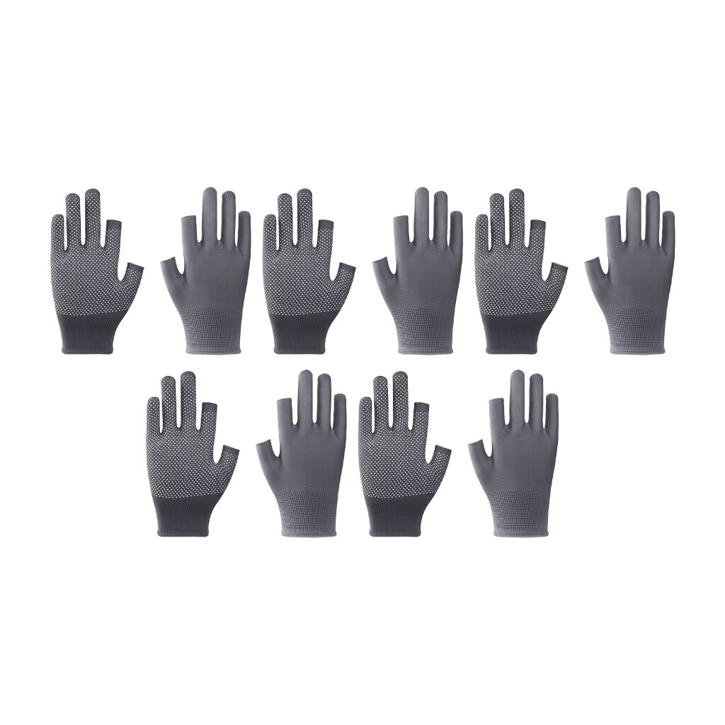 Удобные защитные рабочие перчатки без пальцев с нейлоновой конструкцией, противоскользящая резинка для ладоней и дышащая подкладка