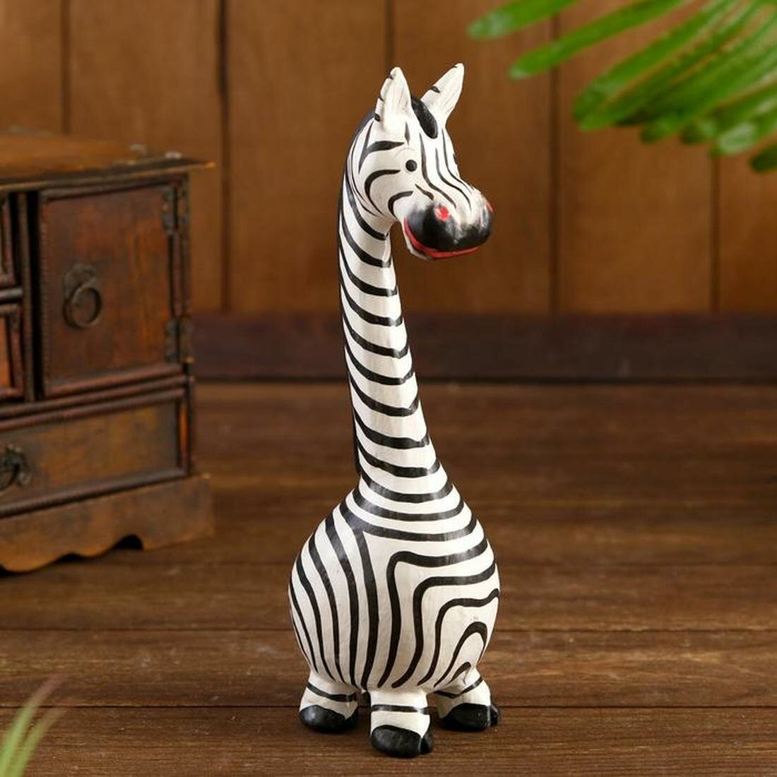 Статуэтка Сима-ленд "Зебра Мироша", дерево албезия, серия Indonesian style, 27 см