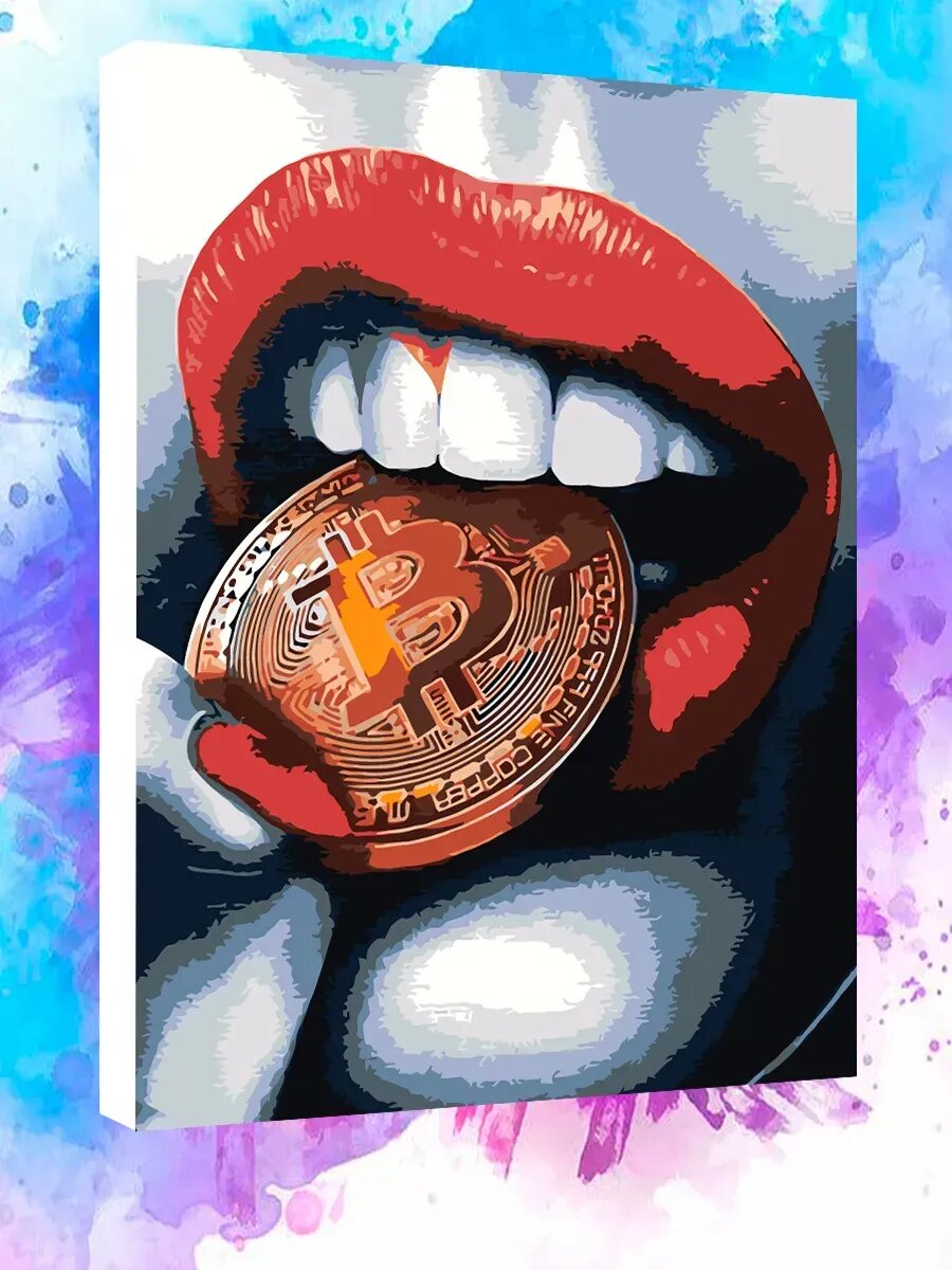 Картина по номерам Биткоин Bitcoin