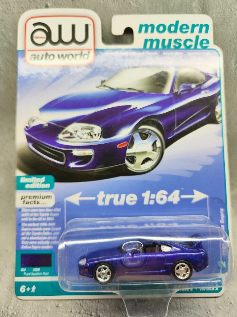 Auto World, литая модель 1:64(TOYOTA SUPRA синий2)