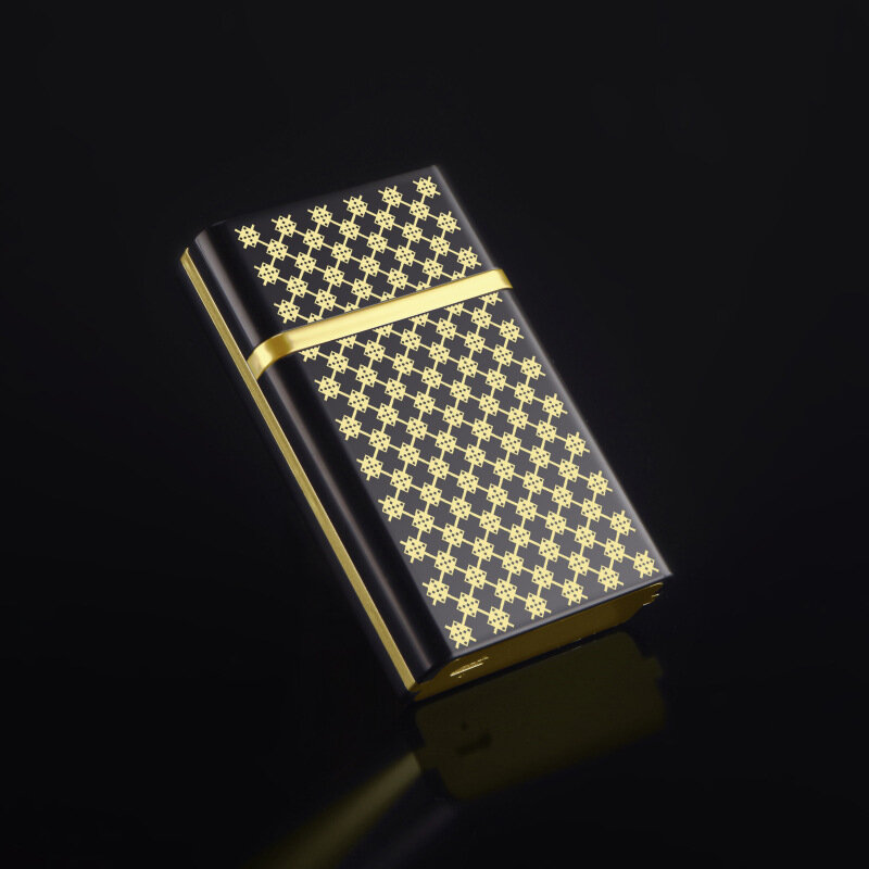 Портативный портсигар с супермини-зажигалкой с зарядкой через USB (Golden Feather)