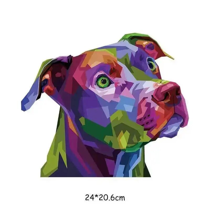 Теплопередача патчи с орлом, волком, котом, собакой, девушкой TH2676-50