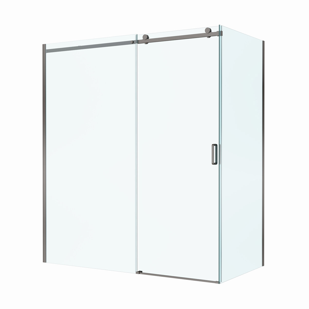 Душевой уголок BelBagno Soft Close-2 180х80 SOFT_CLOSE-2-AH-1-180/80-C-GM оружейная сталь