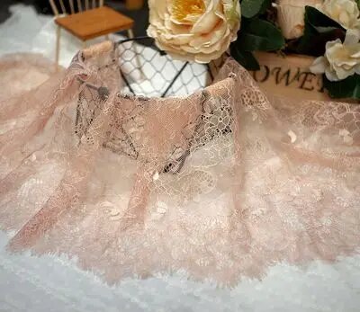 Кружевная лента розового цвета nude pink
