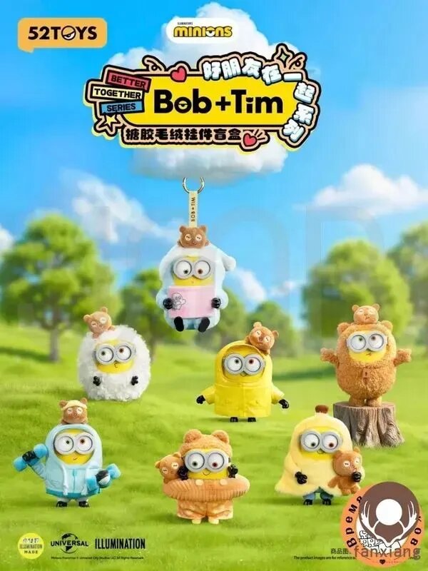 Фигурка 52TOYS Bob + Tim Better Together Series Миньоны в плюшевых костюмах