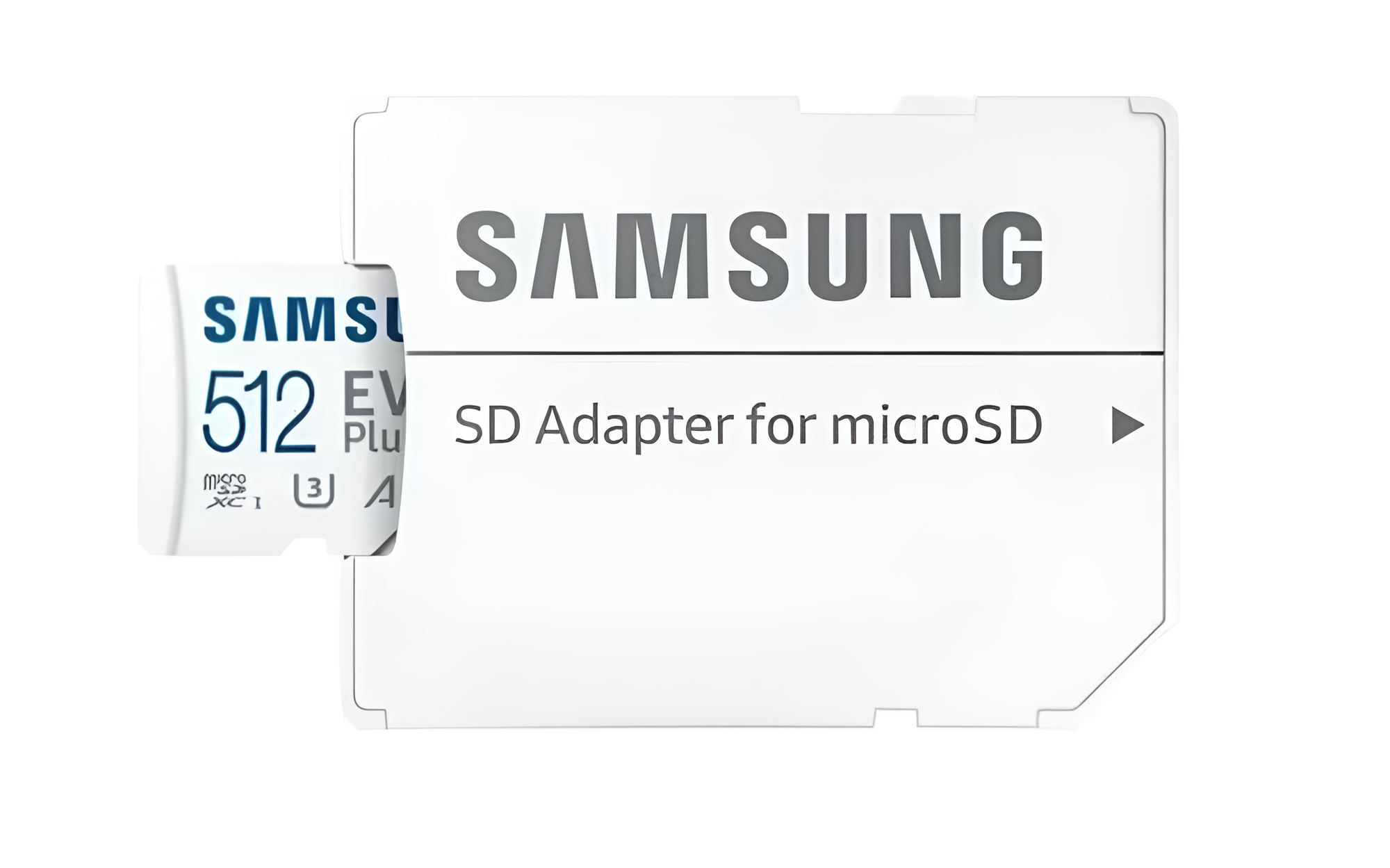 Карта памяти microSDXC UHS-I Samsung EVO Plus 512 ГБ, 160 МБ/с, Class 10, MB-MC512SA/EU, 1 шт, переходник SD