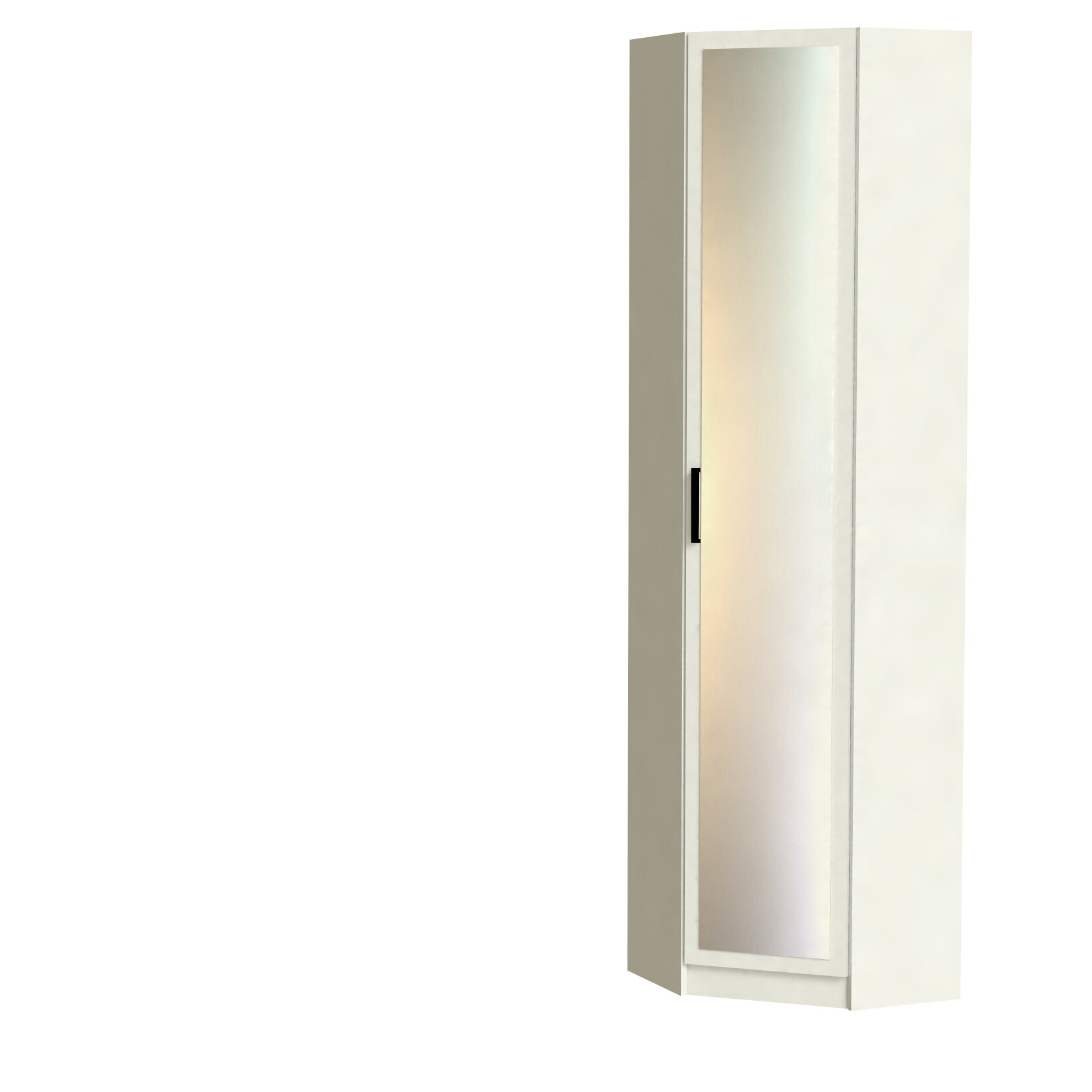 Шкаф угловой "Феникс М-1" с зеркалом 800*2100*800 Белый