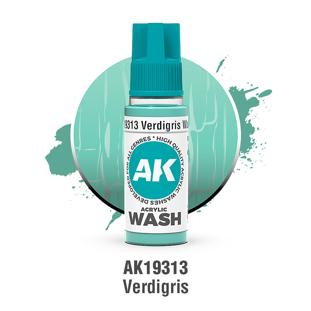 Акриловая краска AK Interactive - Verdigris Wash (18мл)