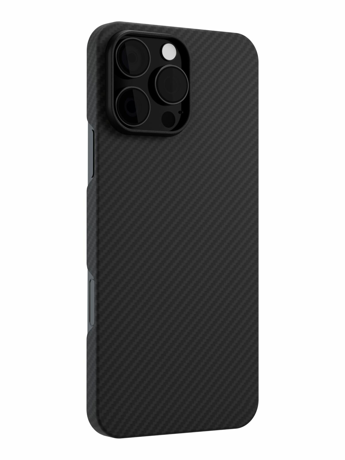 Чехол на Айфон 16 про макс карбоновый с узким плетением кейс magsafe кевларовый