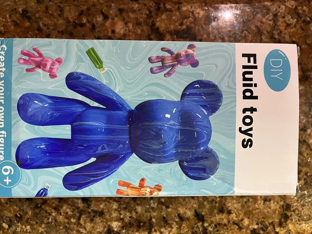 Набор для рисования, росписи Fluid toys фигурка мишки 23 см с краской для детей 6+ — фото 1