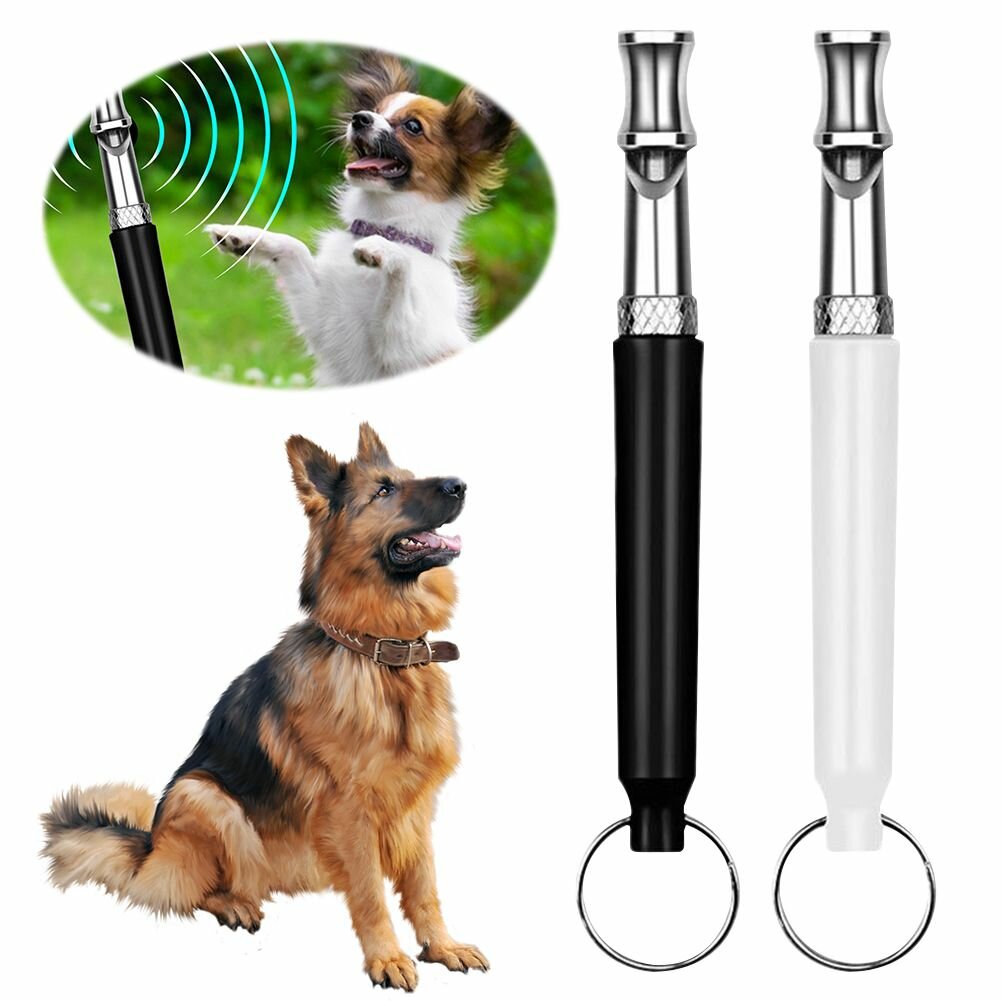 2 шт. Ультразвуковой свисток для дрессировки собак бесшумный, с ключом, подарок