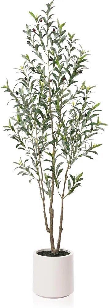 JuTongGuoJi Искусственные цветы Олива, 1шт Искусственное дерево 180cm Материал: Искусственный шелк, ПВХ, пластик, пенопласт, ткань, Бакелит